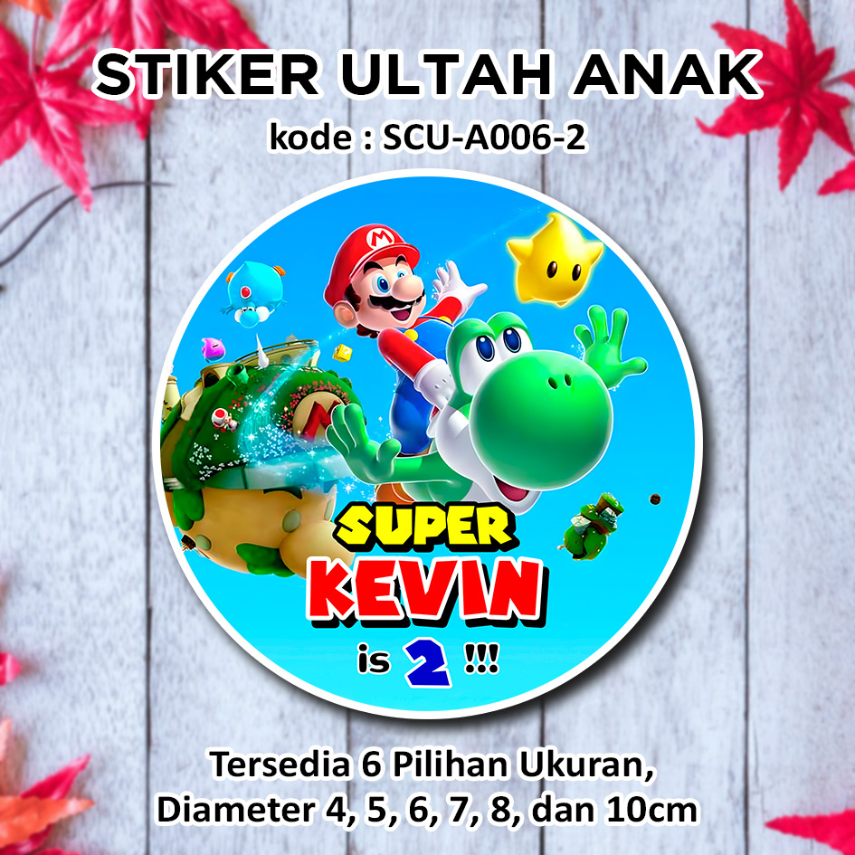 Jual STIKER ULANG TAHUN ANAK SUPER MARIO BIRTHDAY STICKER LABEL ...
