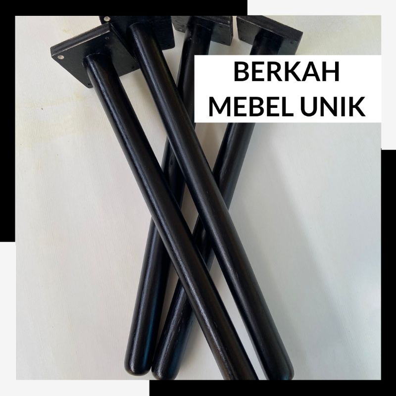 Jual Satu Set Kaki Meja atau Nakas Warna Hitam 40cm | Shopee Indonesia