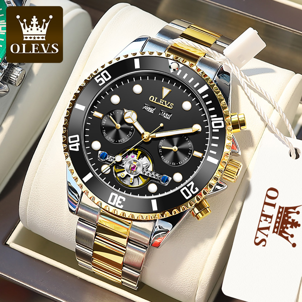 Jual OLEVS Jam Tangan Automatic Pria Original Anti Air Tahan Keren Led ...