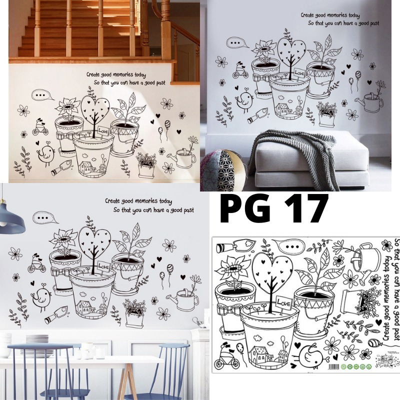 Jual WALL STICKER STIKER SETIKER RUMPUT WALLSTIKER WALLSTICKER DINDING ...