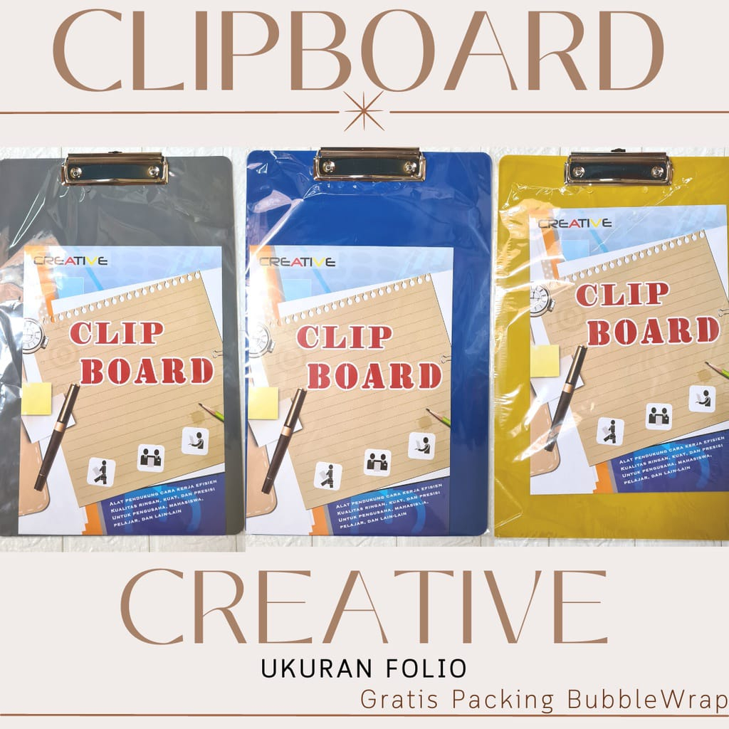 Jual CLIPBOARD MURAH / Clipboard Kayu / Cliipboard Transparan/ Papan ...