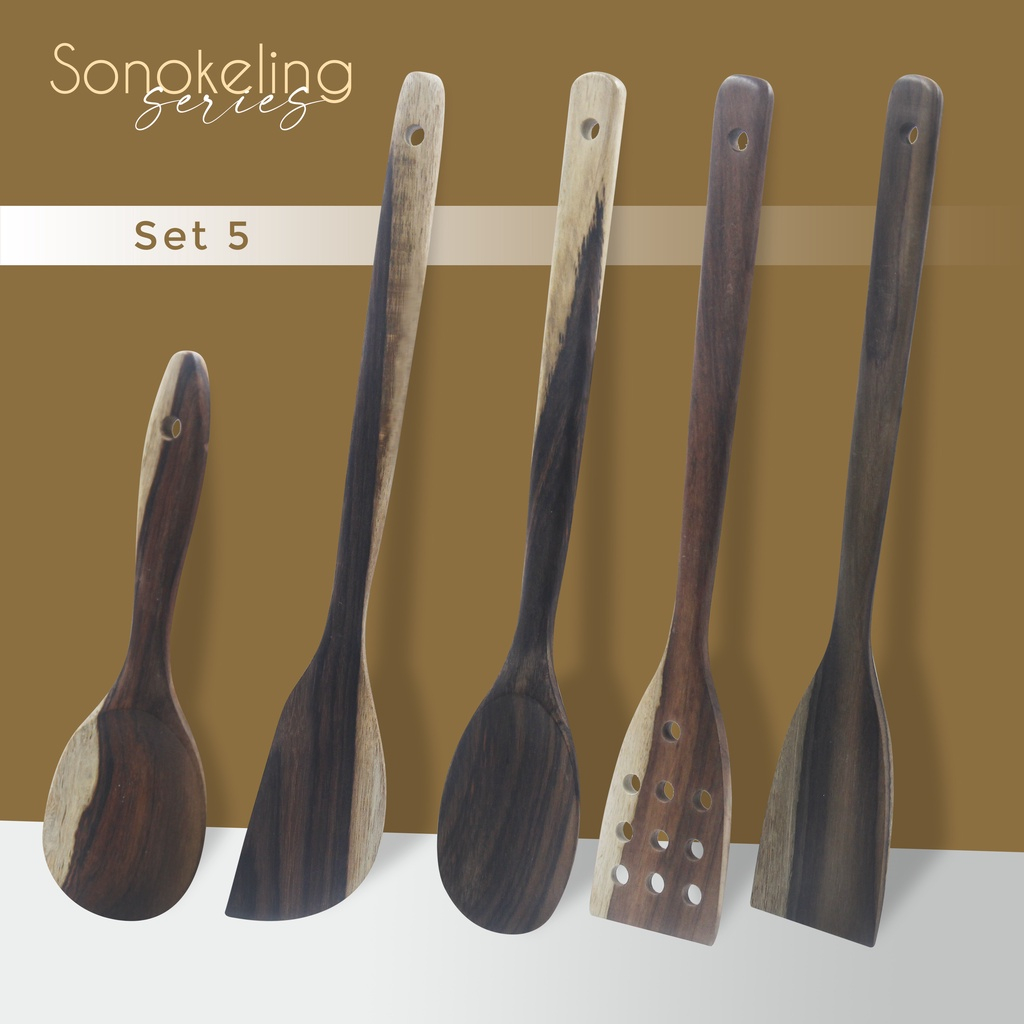 Jual Spatula Sutil Sendok Masak Bahan Kayu Sonokeling Halus Tebal ...