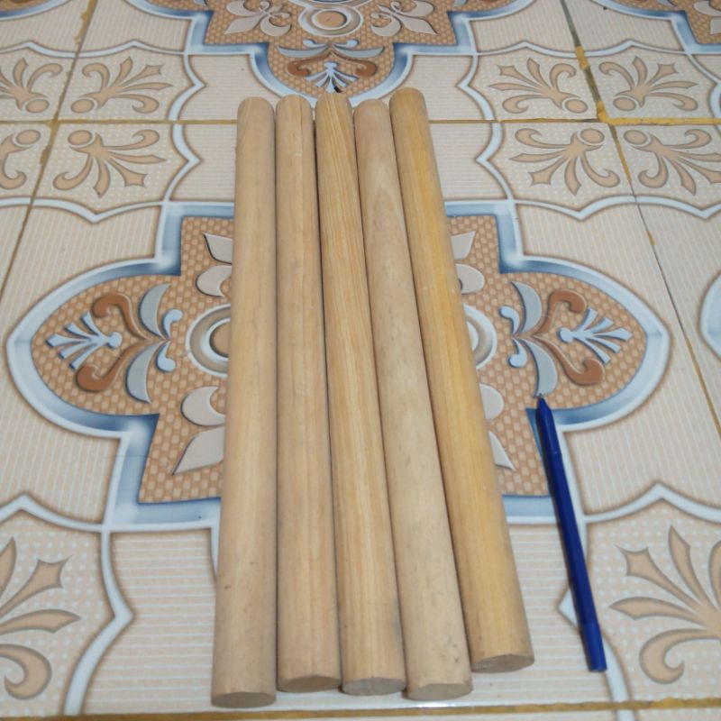 Jual (MIN 10 PCS) kayu bulat 23 mm dan 18 mm macrame stik kayu dowel ...