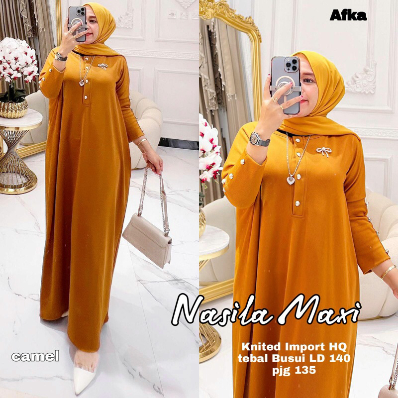 Jual NEW RESTOCK NASILA MAXI ORI AFKA HIJAB | Shopee Indonesia