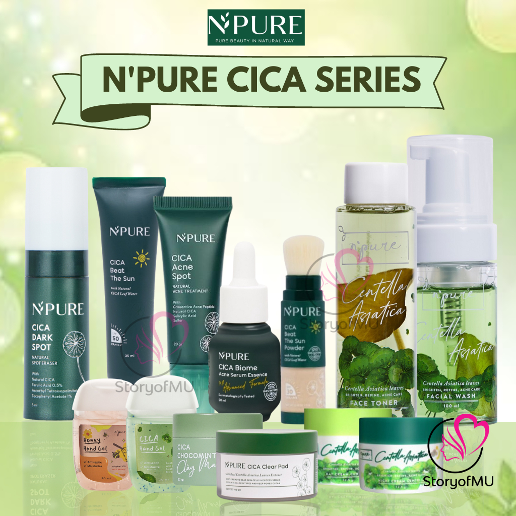 Jual NPURE - Cica Facial Wash Toner Biome Essence Day Night Cream ...