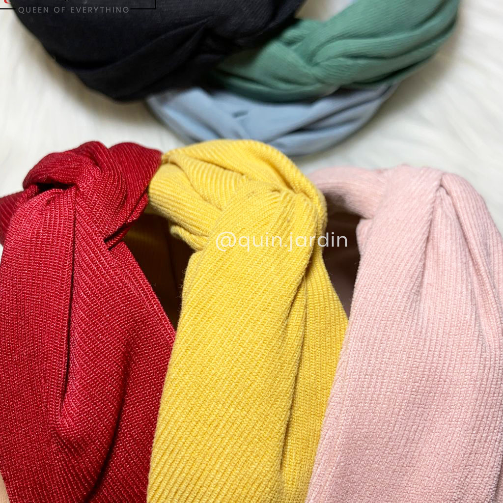 Jual Bando Rambut Kain Lebar / Bando Rambut Silang Besar Warna Soft ...