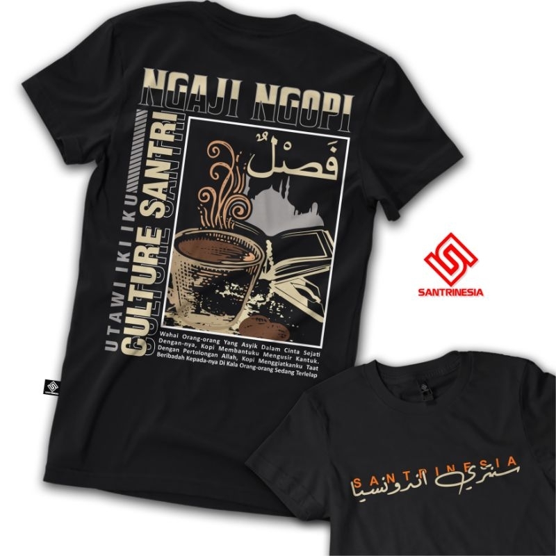 Jual Santrinesia Kaos Santri Ngaji Ngopi Culture Salaf Salafy Kaum ...