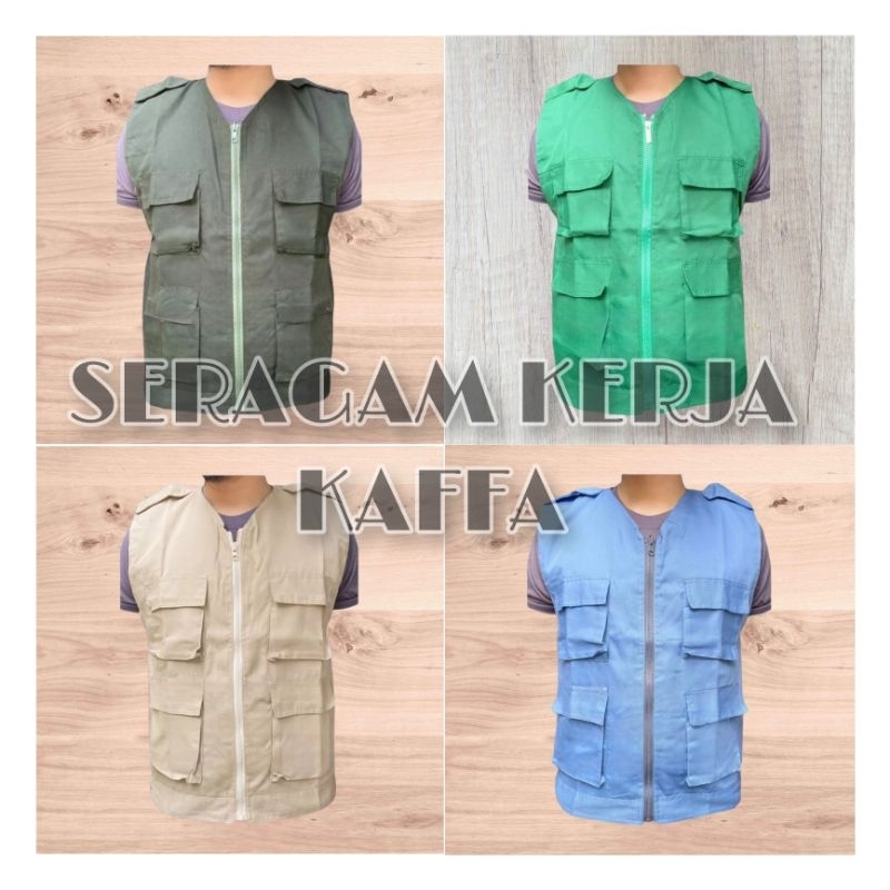 Jual Rompi Polos Proyek Murah Rompi KATUN Lapangan Rompi dengan Furing ...