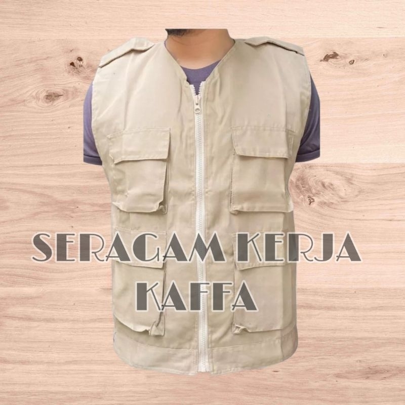 Jual Rompi Polos KREEM Proyek Rompi KATUN Lapangan Rompi dengan Furing ...