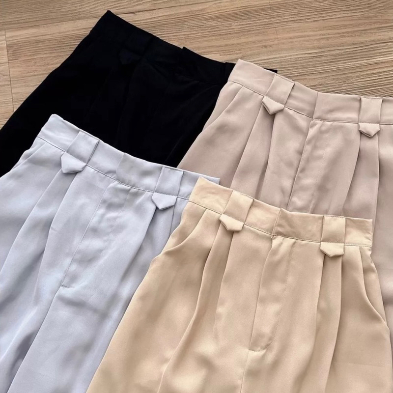 Jual Cirebon Cloth - Adelina Kulot Crinkle Highwaist | Loose Pants ...