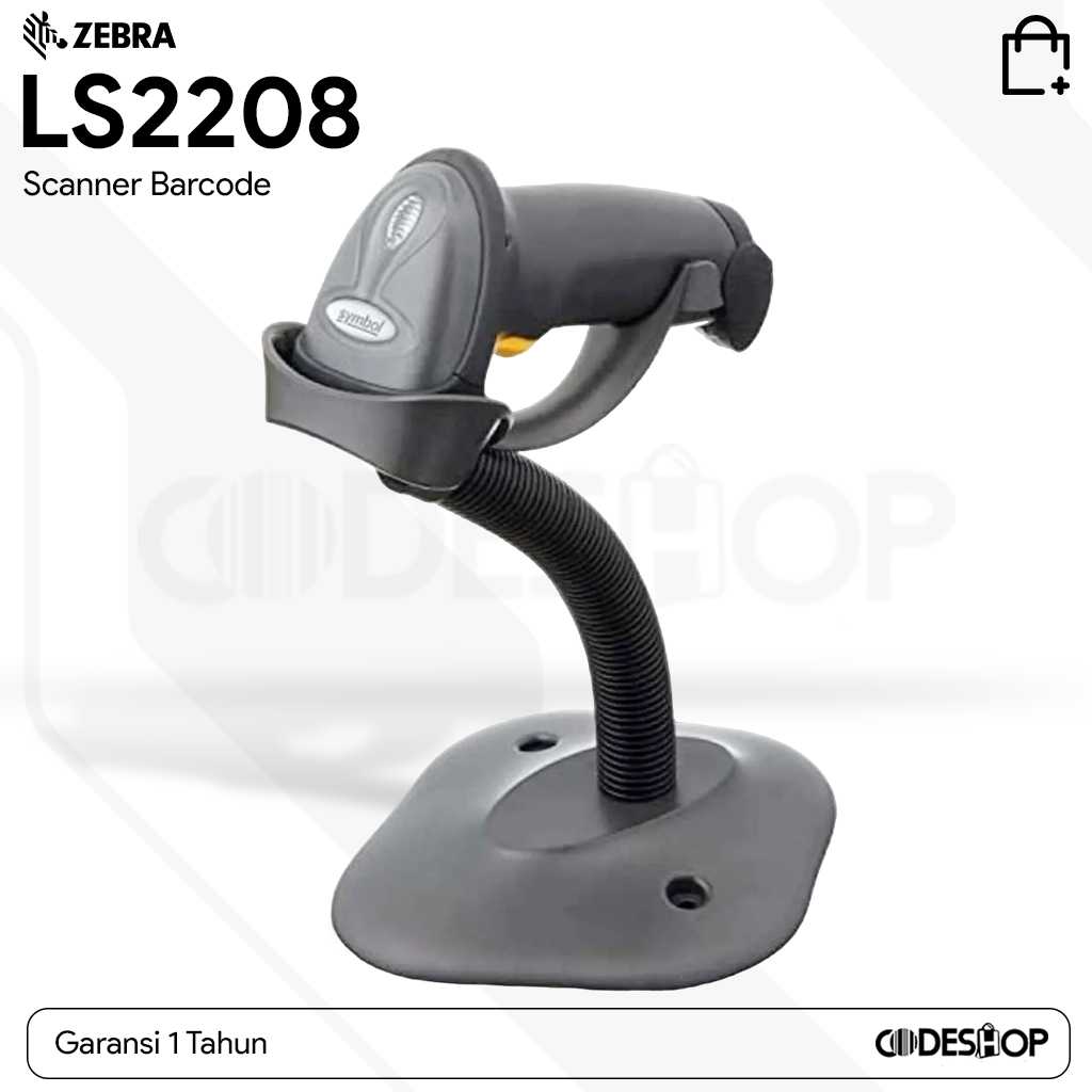 Jual barcode scanner tembak ZEBRA LS2208 / LS 2208 / LS-2208 (AUTOLASER ...