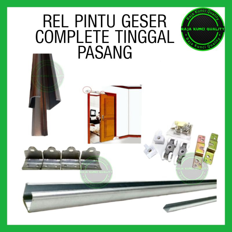 Jual REL GANTUNG PINTU GESER SLEDING 210CM LENGKAP TINGGAL PASANG ...