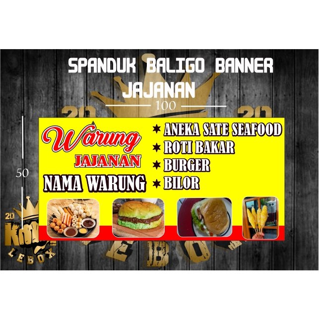 Jual CETAK SPANDUK BALIGHO BANNER MURAH WARUNG JAJANAN | Shopee Indonesia