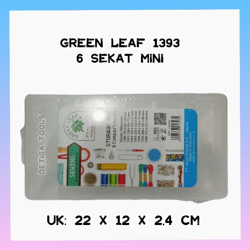 Jual 6 SEKAT MINI - GREEN LEAF 1393 LORRAINE / Kotak Penyimpanan Mini ...