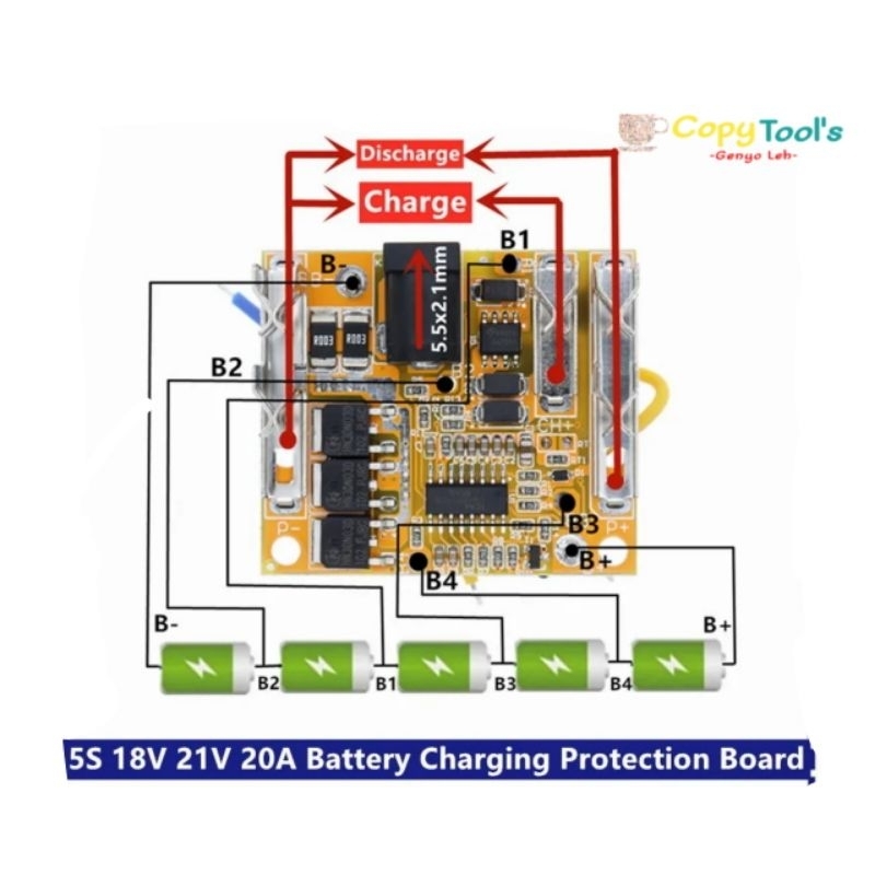 Jual 5S MODUL BMS BATERAI 18V 20V 198Vf 48Vf untuk Impact JLD ,NRT ...