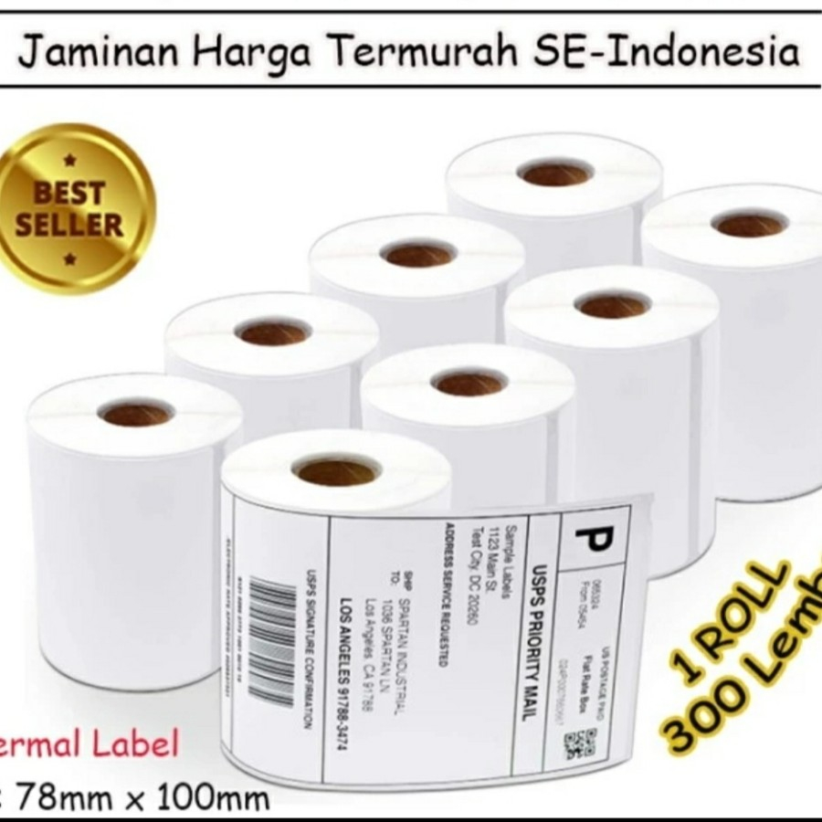 Jual Promo Besar Label Thermal 78 x100 Kertas Sticker/Stiker Barcode ...