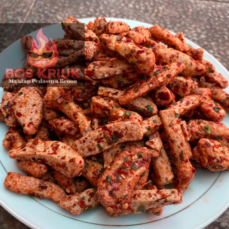 Jual Basreng pedas 1Kg / 1 KG bakso goreng cemilan snack Stick Crispy ...