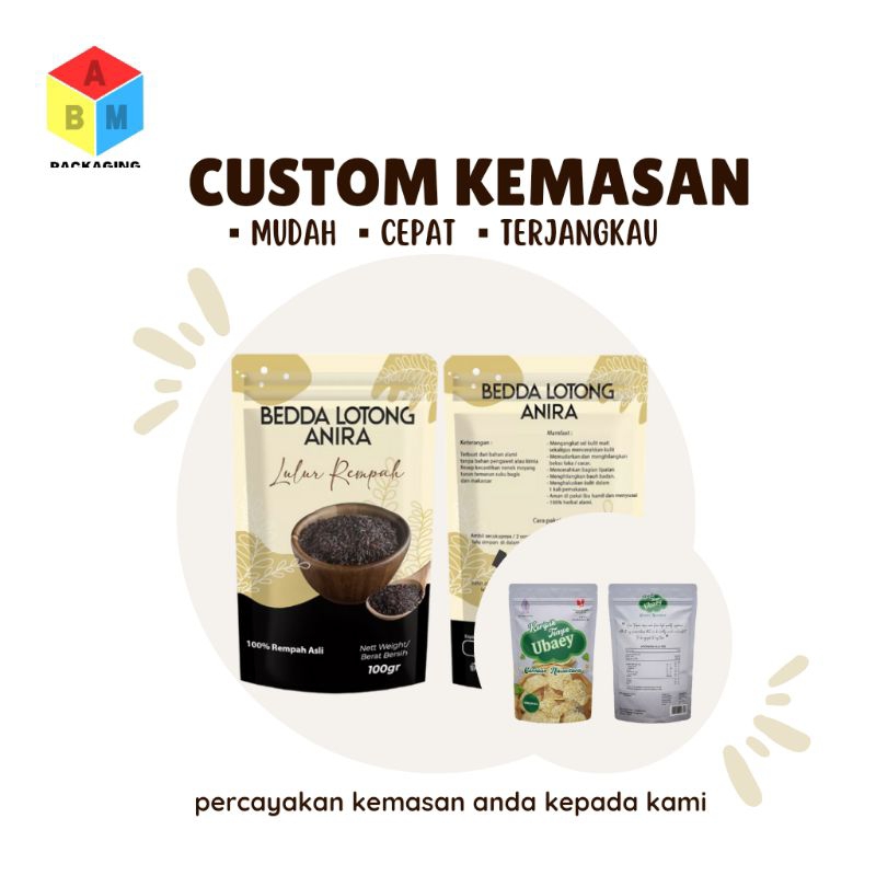 Jual Kemasan Plastik Standing Pouch Custom Zipper Wadah Tempat ...