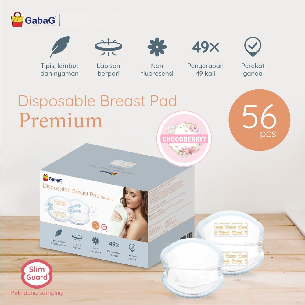 Jual Gabag Breastpad Breast Pads Premium 56 pcs Disposable Breast Pad | Shopee Indonesia