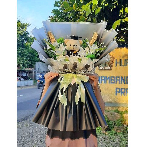 Jual BUKET BONEKA WISUDA BUKET GRADUATION BUKET HITAM BUKET GRADASI ...