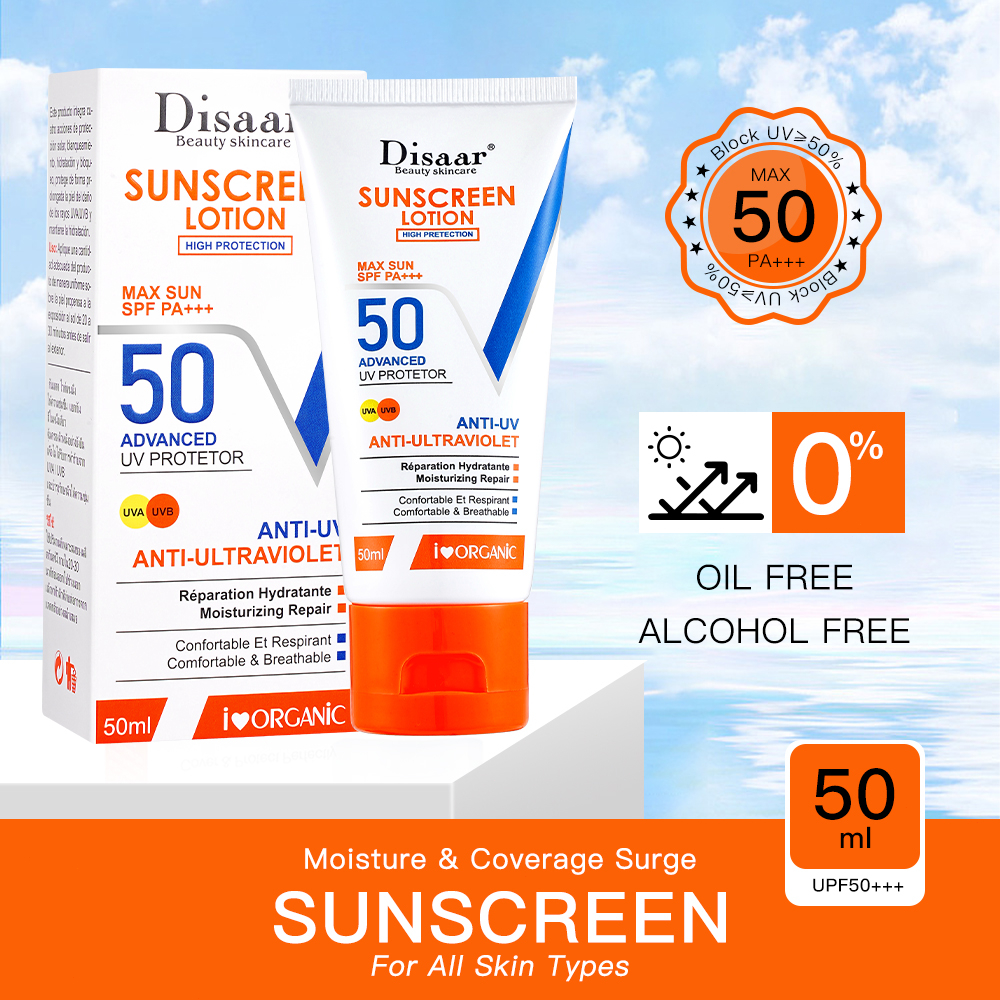 Jual Disaar Sunscreen Lotion For Badan Max 50 SPF PA+++ High Pretection ...