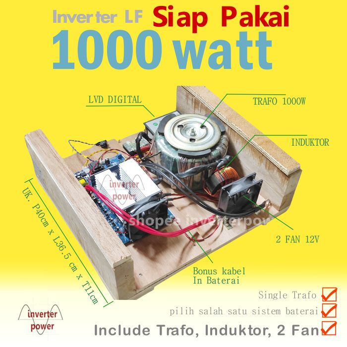 Jual Paket Inverter Trafo 1000W 8 mosfet inverter LF | Shopee Indonesia