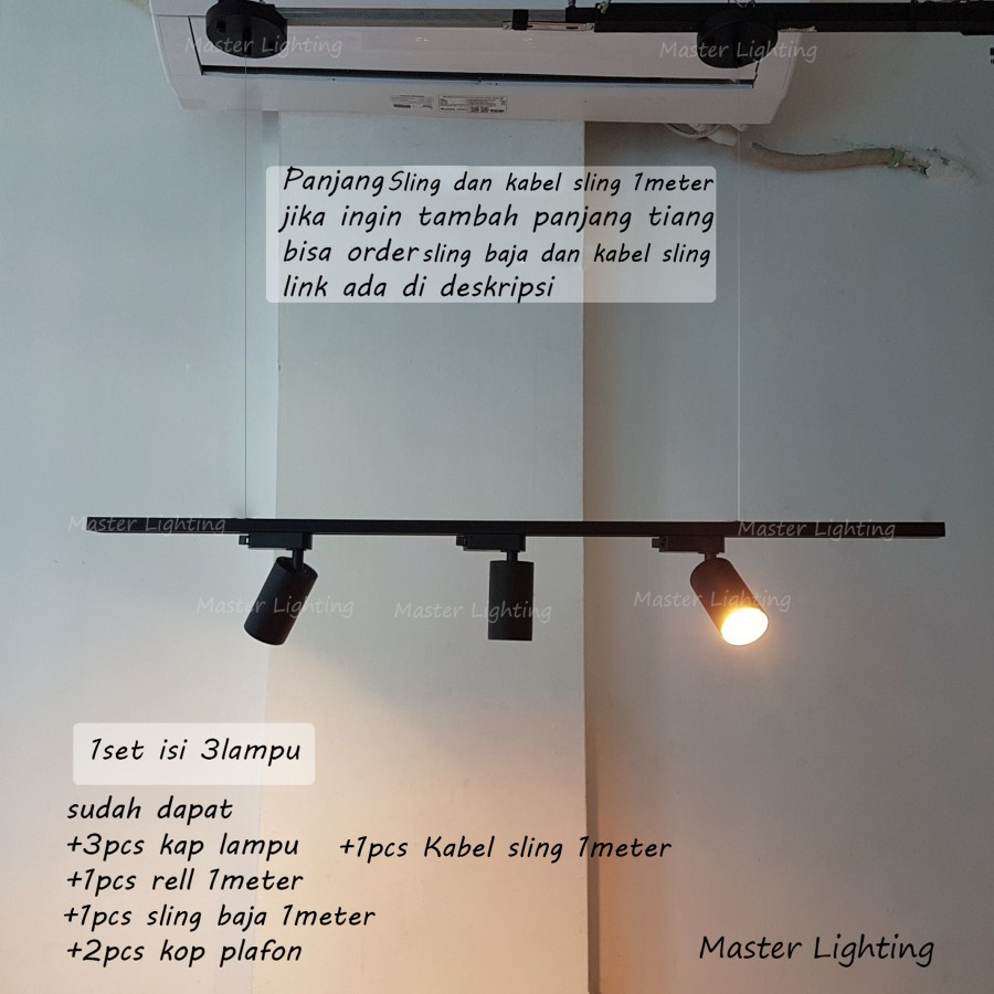 Jual Lampu gantung led sorot rell spotlight plafon tinggi hias ...