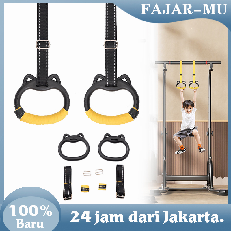 Jual Isi 2 Set Gym Ring Pull Up Tali Stretching Yoga Fitnes Anak ...
