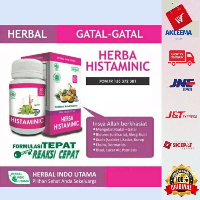 Jual HIU HERBA HISTAMINIC 60 Kapsul,Obat Gatel Kulit Dan Segala ...