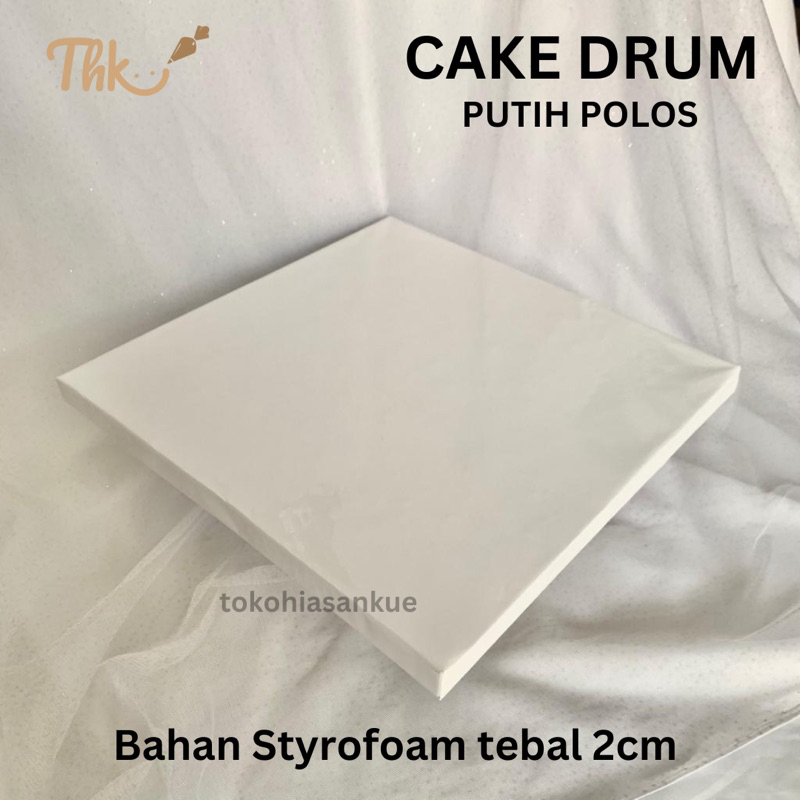 Jual Alas Tatakan Kue Cake Drum Bulat Kotak Marble Putih Hitam Polos ...