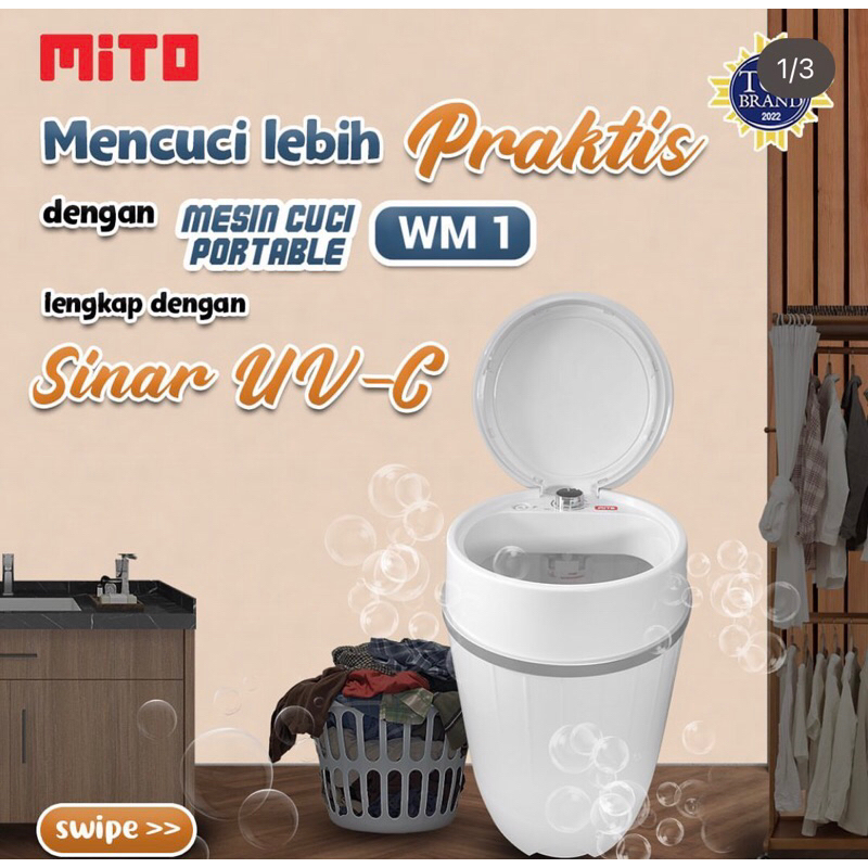 Jual Mesin Cuci Portable 1 Tabung 3,5 kg Mito WM1 | Shopee Indonesia
