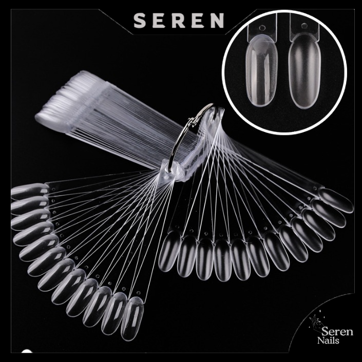 Jual SEREN Nail Color Display 50pcs Display Warna Cat kuku bentuk Oval ...