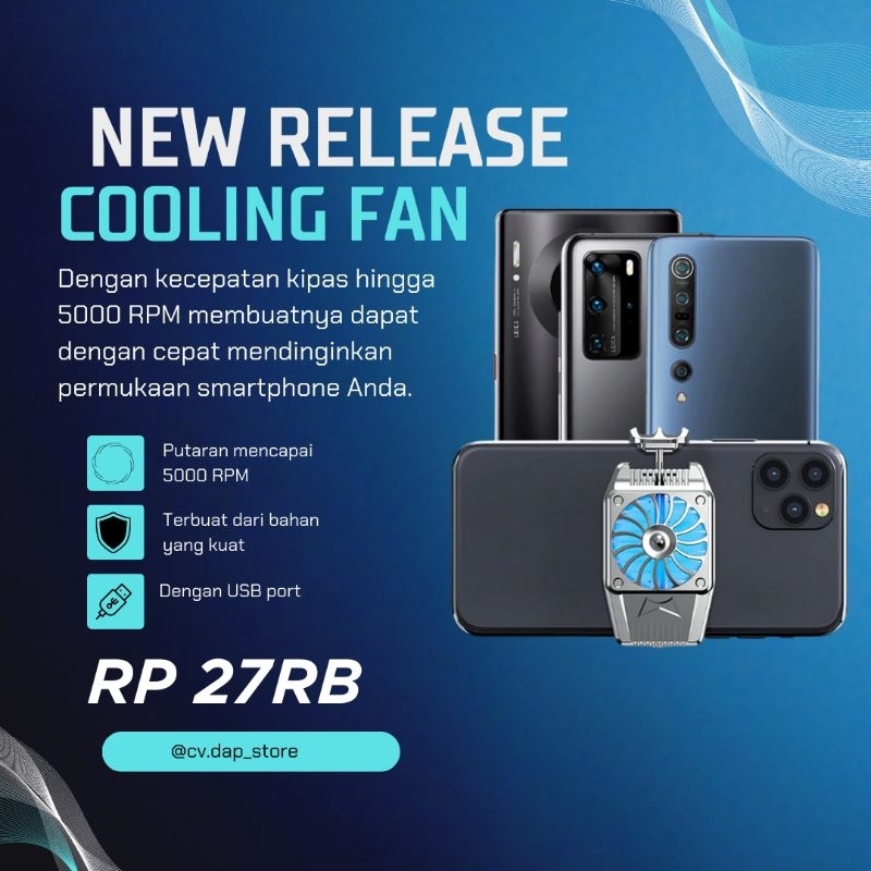 Jual Kipas Pendingin HP Heat Sink Cooling Fan | Shopee Indonesia