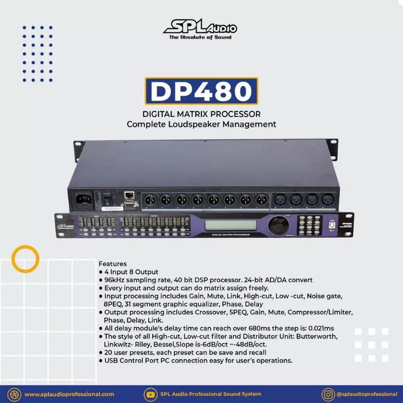 Jual DLMS , Management Spl Audio DP480, 4input 8output Original ...