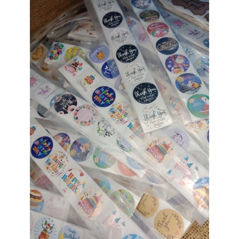 Jual HaengJa 50pcs Sticker Thank You Label Makanan Kue Risol Lucu ...