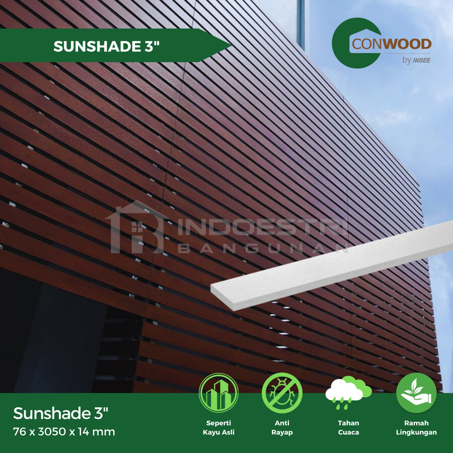Jual Conwood Sunshade 3" / Conwood Decorative Sunshade (76 x 3050 x 14 mm) | Shopee Indonesia