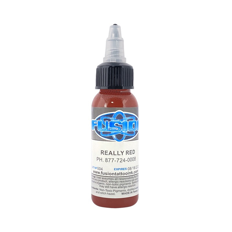Jual Tinta Tattoo Fusion Really Red 1 oz 30ml / Botol | Shopee Indonesia