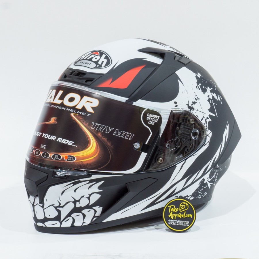 Jual Helm Airoh Valor Bone Matt Helmet Airoh Full Face - Bone Matt ...