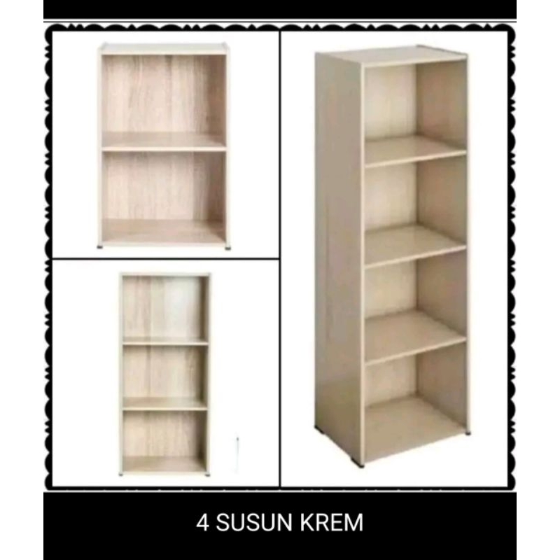 Jual RAK SUSUN SERBAGUNA (CREAM 4 SUSUN) | Shopee Indonesia