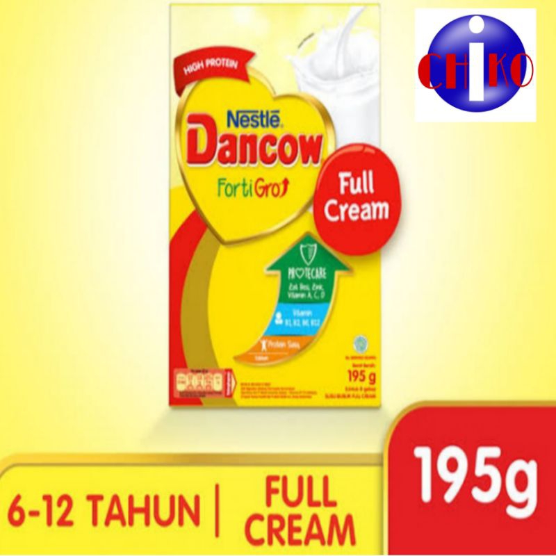 Jual SUSU DANCOW FORTIGRO FULL CREAM 195 GRAM | Shopee Indonesia
