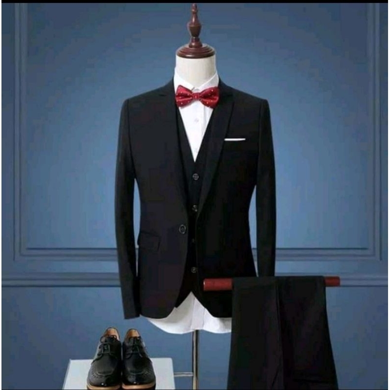 Jual Setelan Jas Blazer Pria Jas Formal Pria 3in1 Jas Wedding Jas Rompi ...