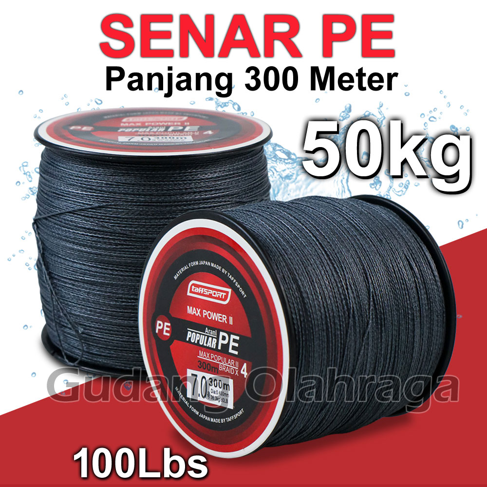 Jual TaffSPORT Braided Thick Line 300M Tali Benang Senar Pancing PE ...
