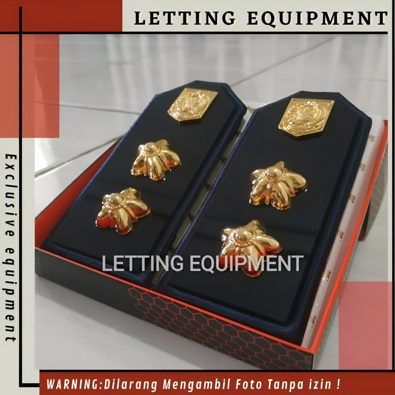 Jual Pangkat Kades Lurah PDU Mika kilap Navy Logo Garuda Atribut PNS ...