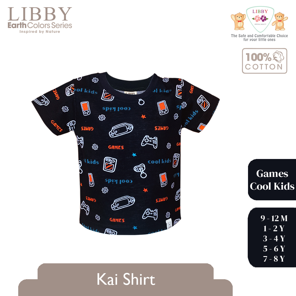 Jual LIBBY Earth Atasan Kaos Lengan Pendek Bayi & Anak Laki-laki Kai Shirt 9 Bulan - 12 Tahun ...