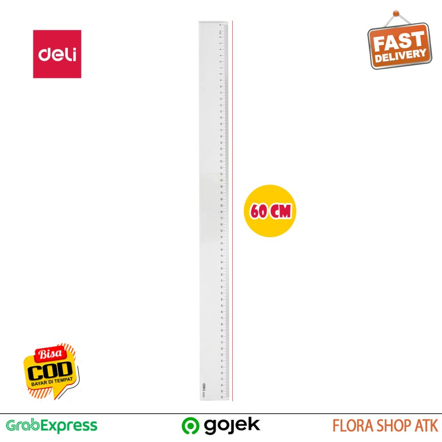 Jual Penggaris Deli 60 cm Drafting Penggaris Panjang Ruler Long ...