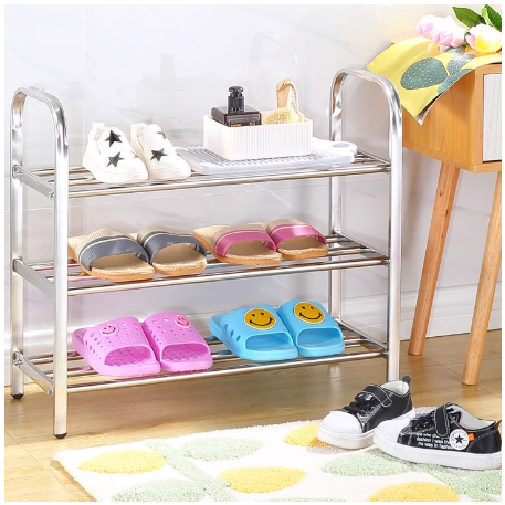 Jual Rak Sepatu tingkat/ rak sepatu stainelss/tempat sepatu sendal besi ...
