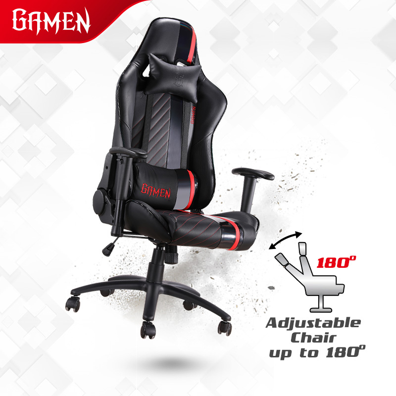 Jual GAMEN Gaming Chair Kursi Gamers Command Black + Red Premium ...