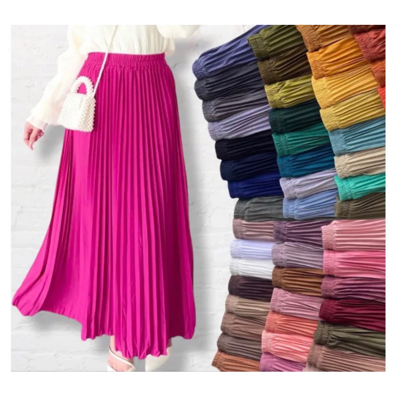 Jual Rok Prisket Premium Grade A bahan hyget super panjang 92cm warna ...