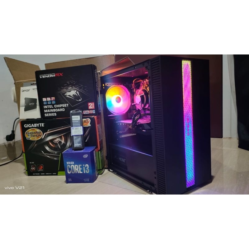 Jual PC CPU GAMING INTEL CORE I3 10100F RAM 16GB RX570 4GB DDR5 CASING RGB MURAH | Shopee Indonesia