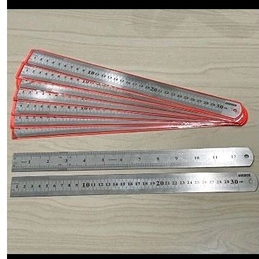 Jual penggaris 30cm meteran plat lurus 12inchi roll besi rol besi ...